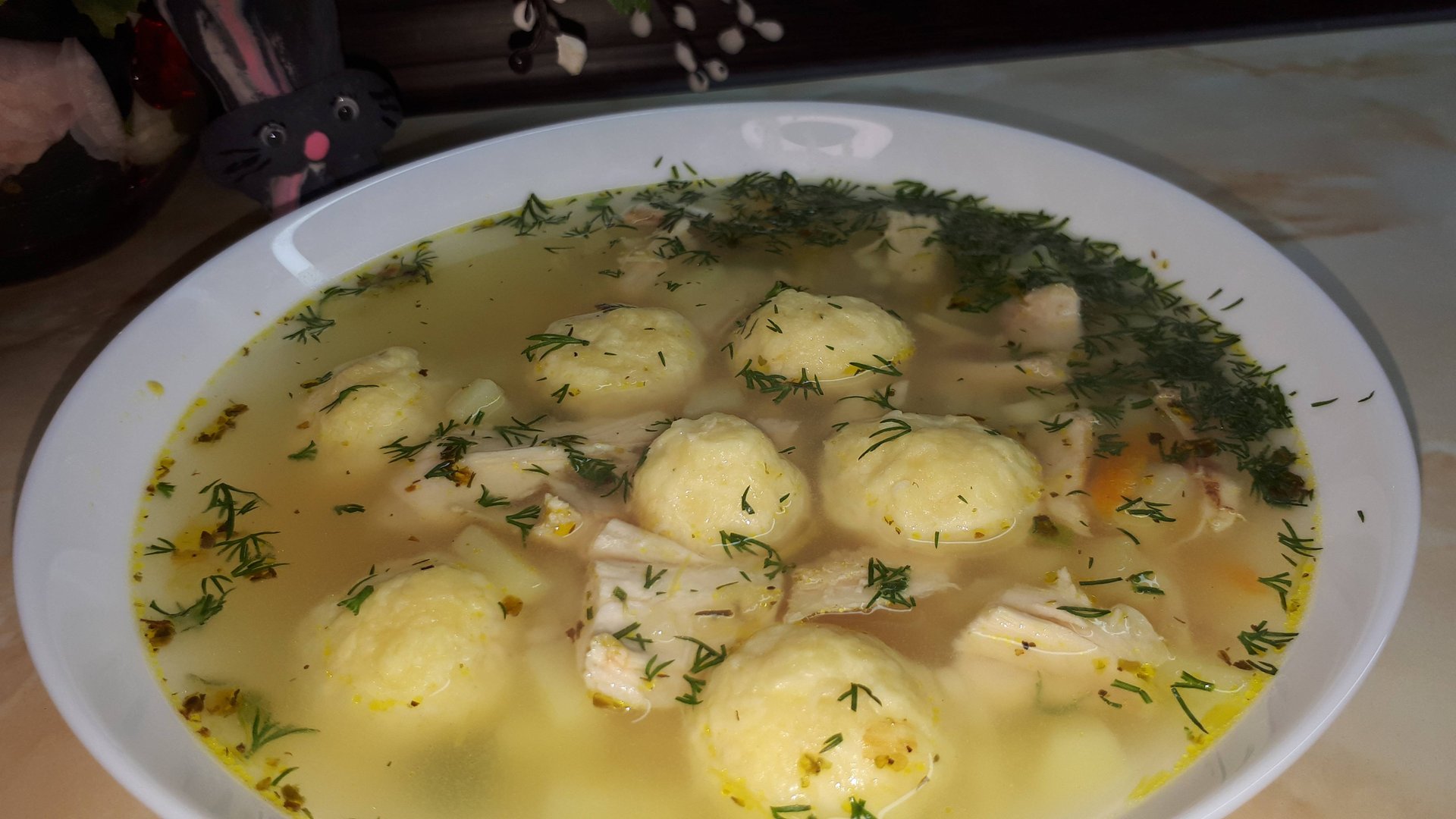 Куpиный суп c сырными шариками.Вкусная минутка от Натали.