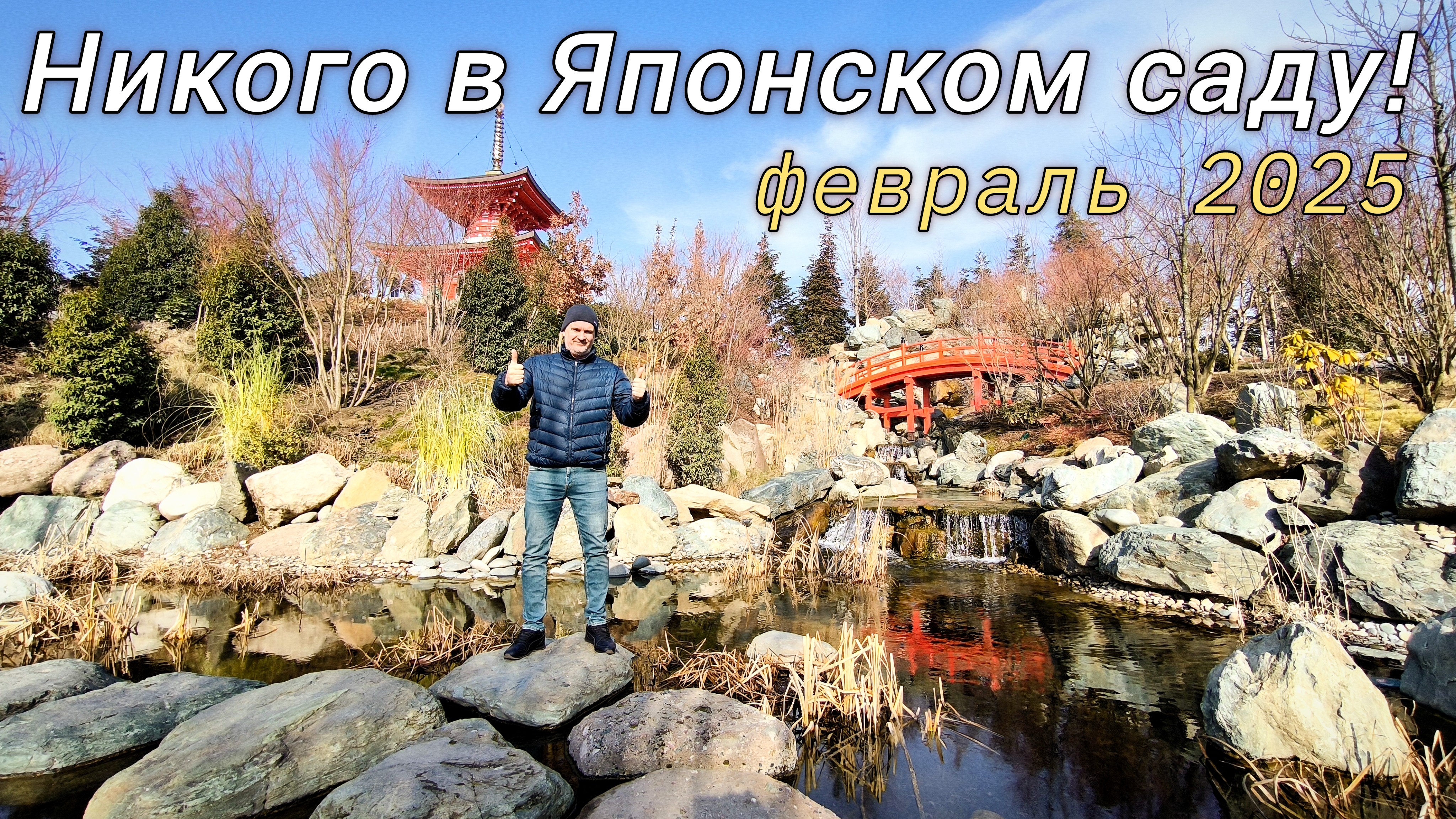 Японский сад в парке Галицкого. Февраль 2025.