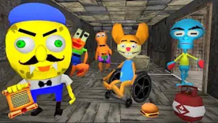 Sponge Neighbor's Hospital Gameplay Level 2 ПОДПИШИСЬ на мой канал