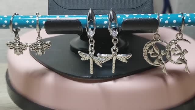 Серьги. Ручная работа. Пчёлка. Стрекоза. Фея