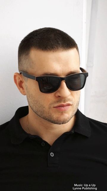 Деревянные солнцезащитные очки "Classic+Black" от Timbersun с поляризацией, ручная работа.