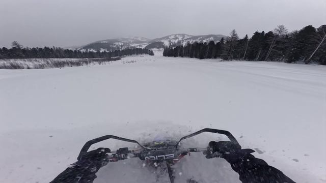 Новиков тестирует электро снегоход на Алтае в январе 2025