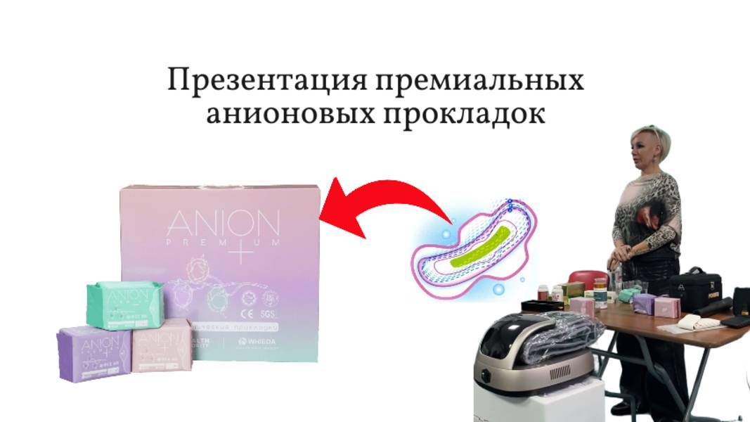 Презентация женских анионовых прокладок ANION+