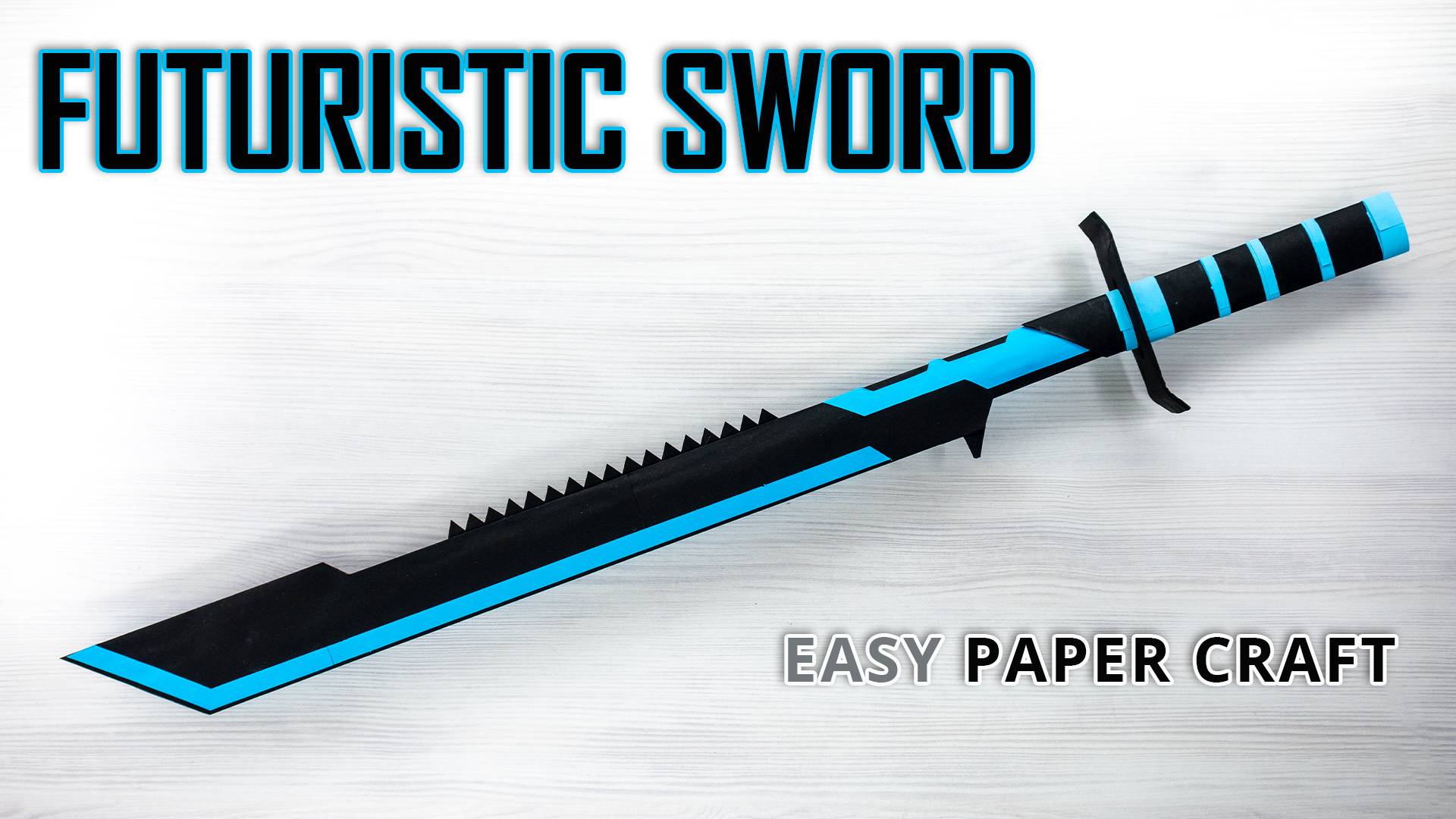 Создание футуристического бумажного меча!