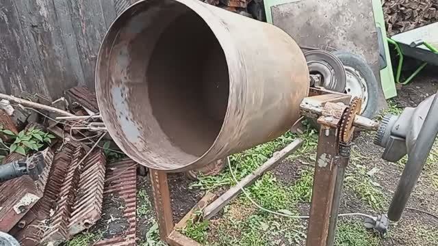 БЕТОНОМЕШАЛКА ИЗ ХЛАМА СВОИМИ РУКАМИ (краткий обзор часть 1)