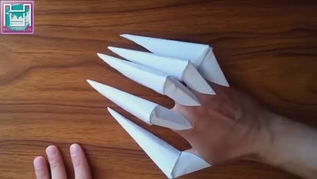Как сделать из бумаги ногти