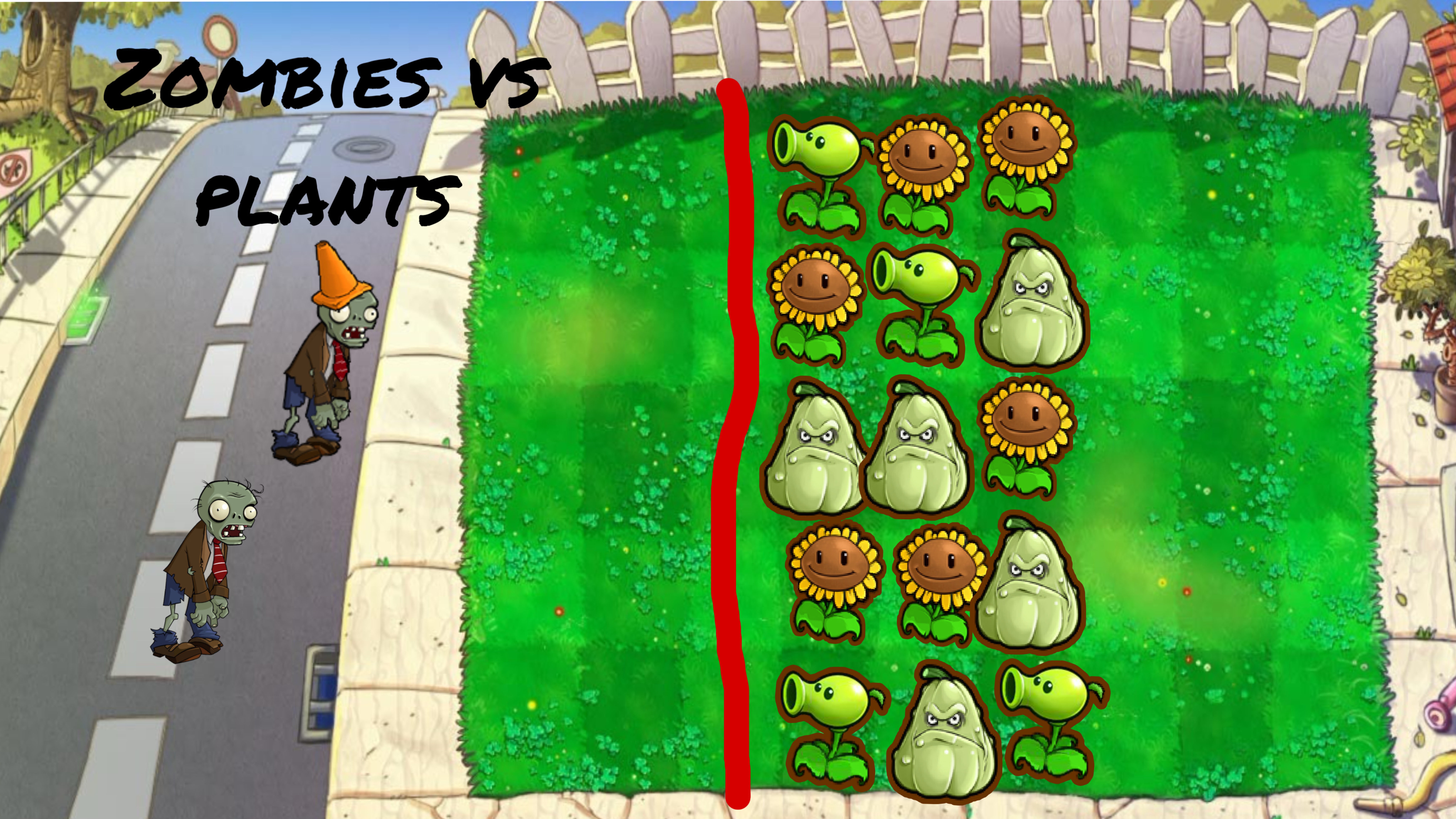 Играю в перевёрнутый режим в plants vs zombies 1