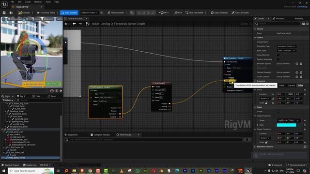 tiny robot - lesson 19 - Unreal head secondary motion setup