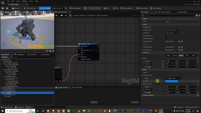 tiny robot - lesson 16 - Unreal head and legs setup