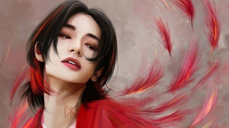 Hyunjin of Stray kids "So good" 😍💋🎶💝🌹💜