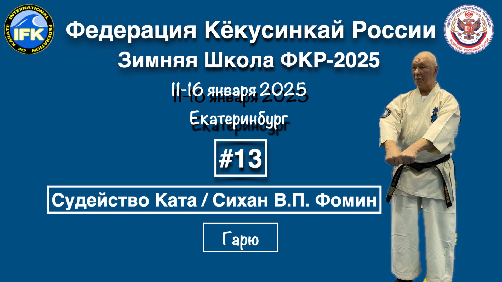 Кёкусинкай / Зимняя Школа ФКР-2025 /Судейство Ката / Гарю / Сихан В.П. Фомин (13)