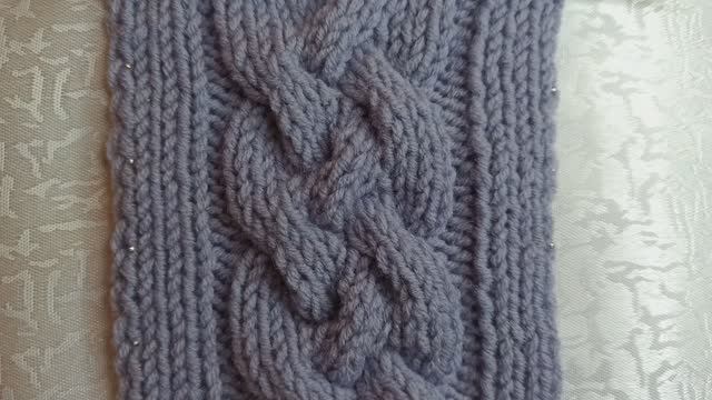 Узор спицами "Косы"