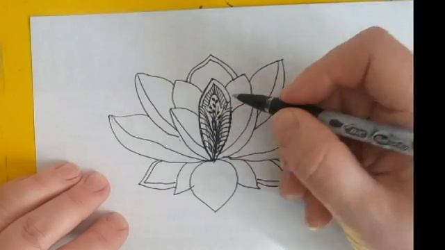 Рисуем цветок, с помощью ручки, легко и просто