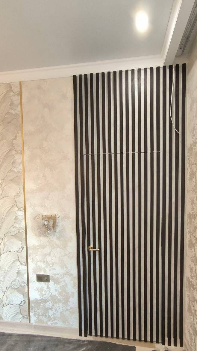 Обзор объекта в процессе завершения.  1-комнатная квартира в г.Шелехов по дизайн-проекту.