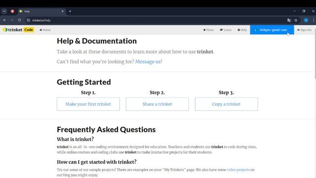 Урок 1.2. Продолжаем знакомство с Trinket.io