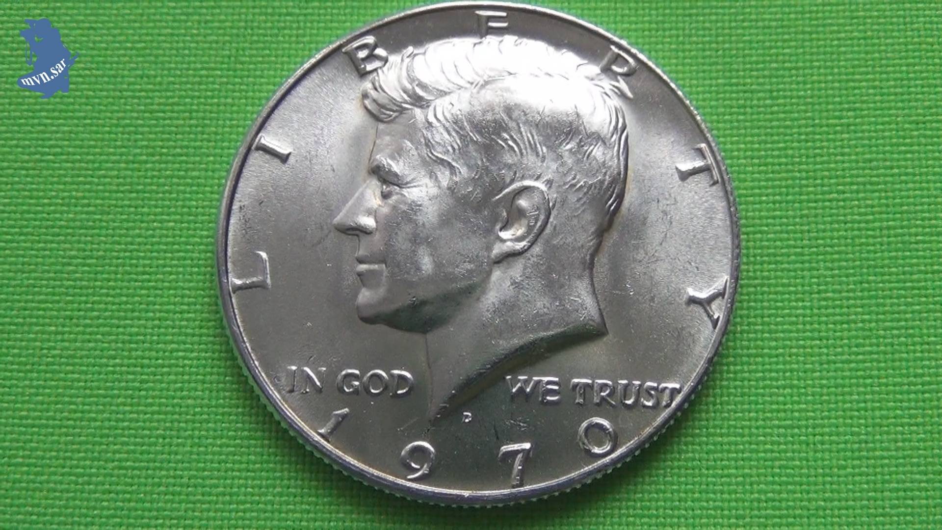 50 центов 1970 год.серебро Кеннеди D - Денвер США.#854