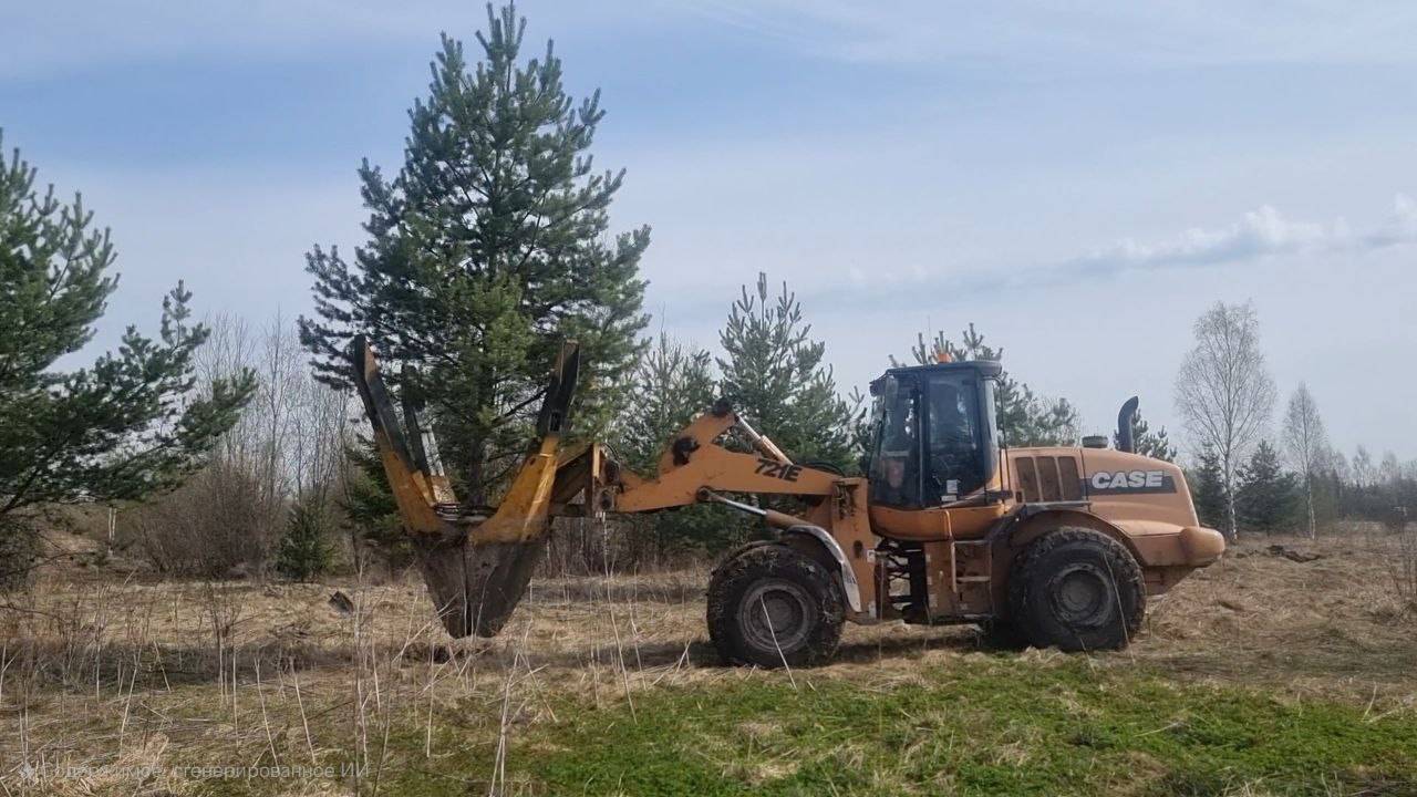 Пересадка крупномеров техникой от компании Сервис БиС