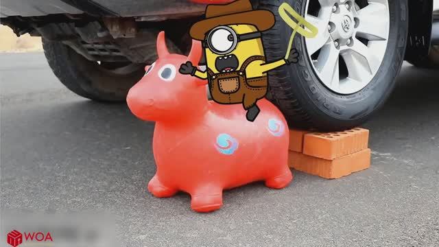 Детская анимация машина 🚓 давит быка, антистрессы и др.