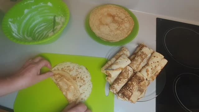 Блинчики с творогом. Рецепт подробный блинов и начинки.