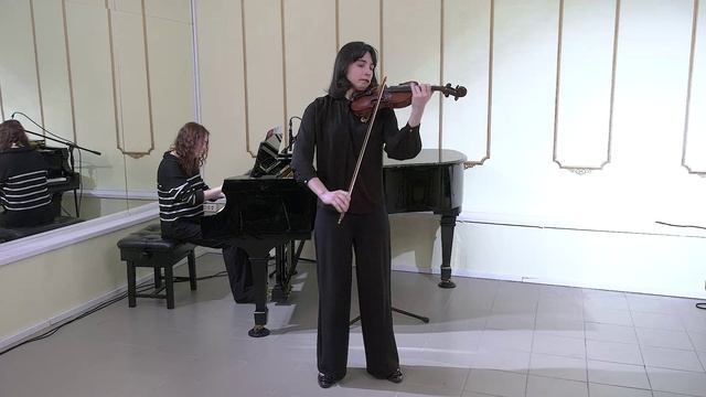 Моцарт концерт №5 часть 1 Елизавета Мосиенко скрипка Анна Тамаркина фортепиано