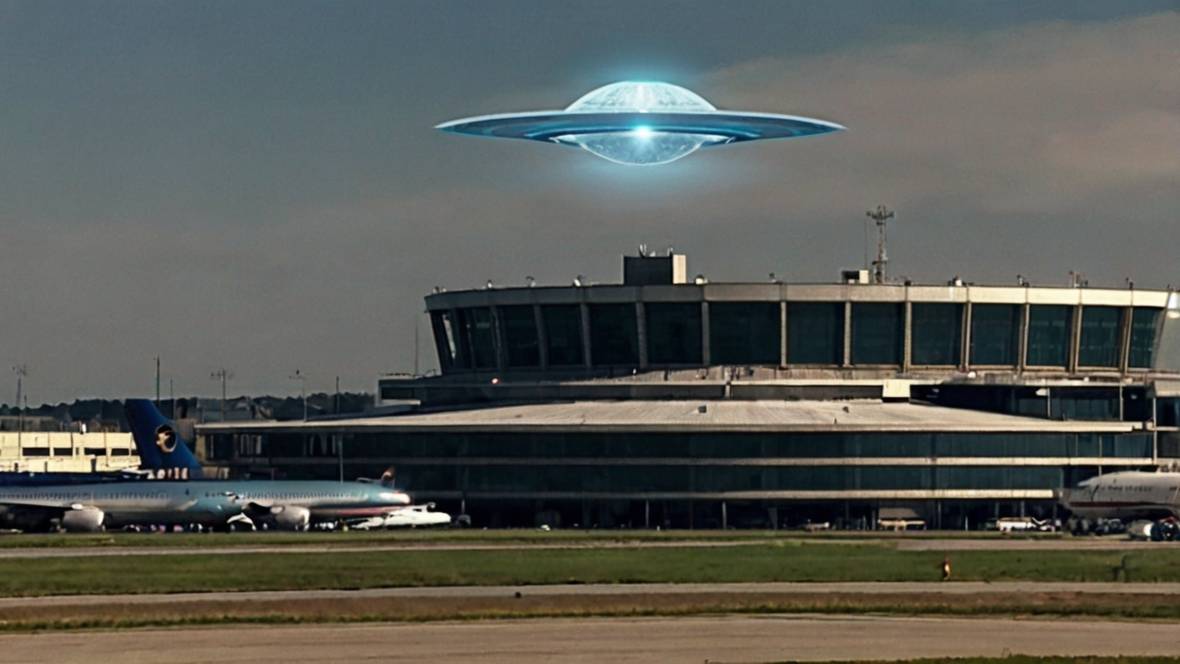 НЛО близко пролетает рядом с самолетом. Четкое видео