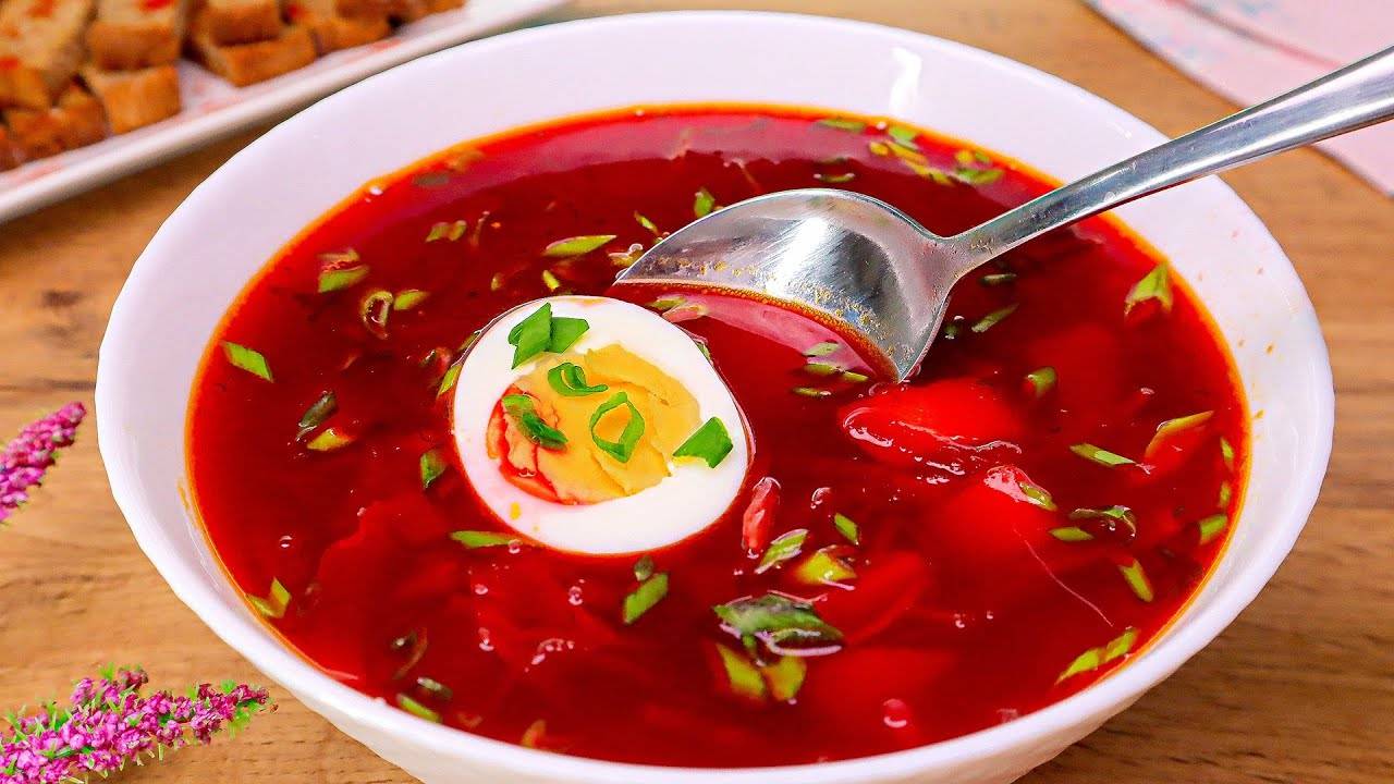 Cупы рецепты - Свекольный суп - Как приготовить суп - Cуп со свеклой