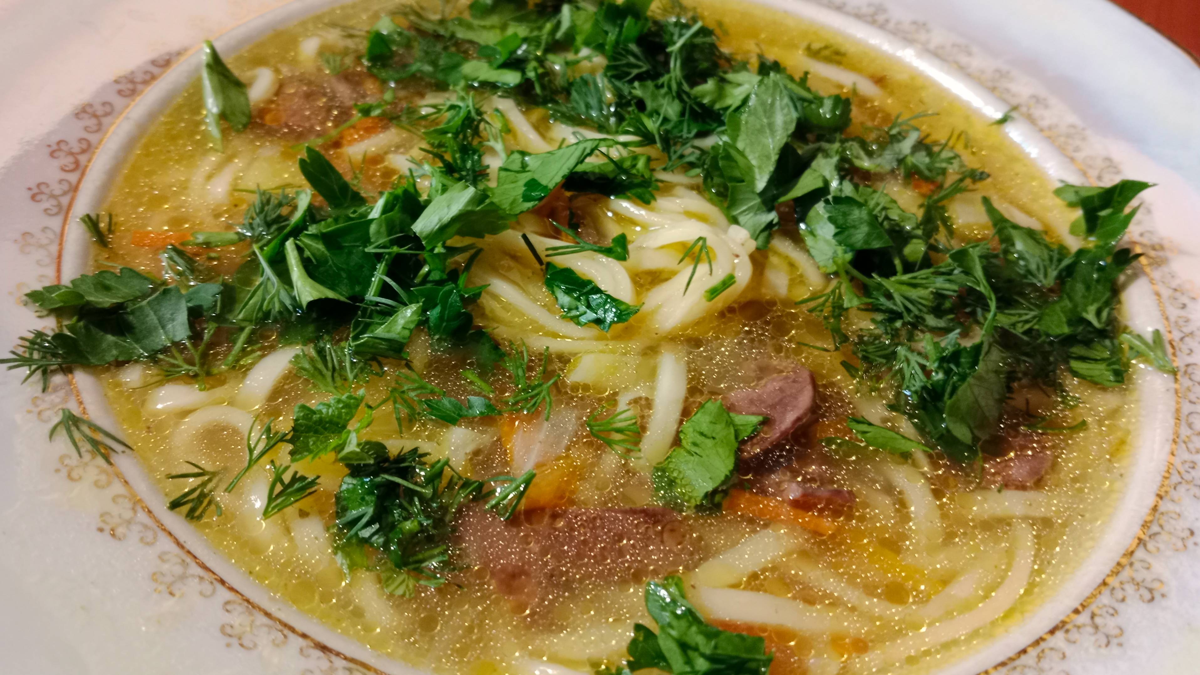 Лапша из сердца индейки