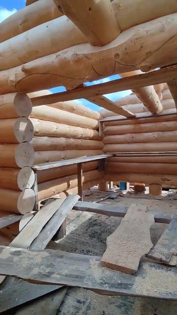 Брутальный сруб бани в наличии. Часть 2