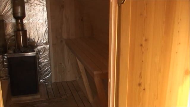 Круглая баня зимой.