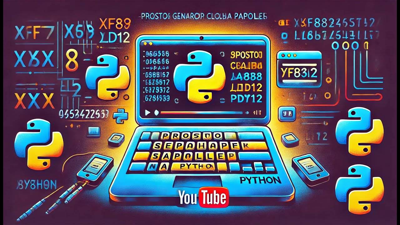 Простой генератор сложных паролей на Python #python #генераторпаролей #password #программирование