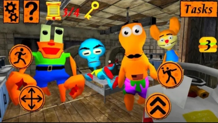 Sponge Neighbor's Hospital Gameplay Level 4 ПОДПИШИСЬ на мой канал