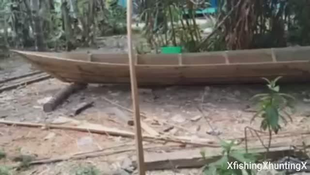 Изготовление деревянной лодки.