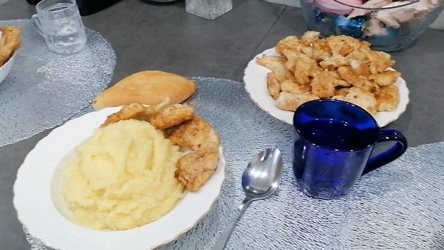 А НА УЖИН КАРТОФЕЛЬНОЕ ПЮРЕ И МИНТАЙ В КЛЯРЕ🔥/БУДЬТЕ ЗДОРОВЫ И СЧАСТЛИВЫ❤️❗