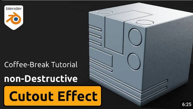 Как добавить вырезы с помощью неразрушающих модификаторов | Blender