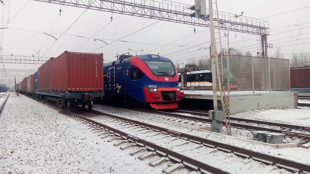 Электропоезд ЭП2Д 0034 ЦППК РЭКС и Электропоезд ЭП2ДМ 0272 ЦППК станция Чехов