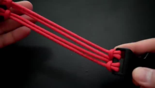 How to Make a Contained 4 Strand Core Double Cow s Hitch Paracord Bracelet Setup Tutorial_270p_360p