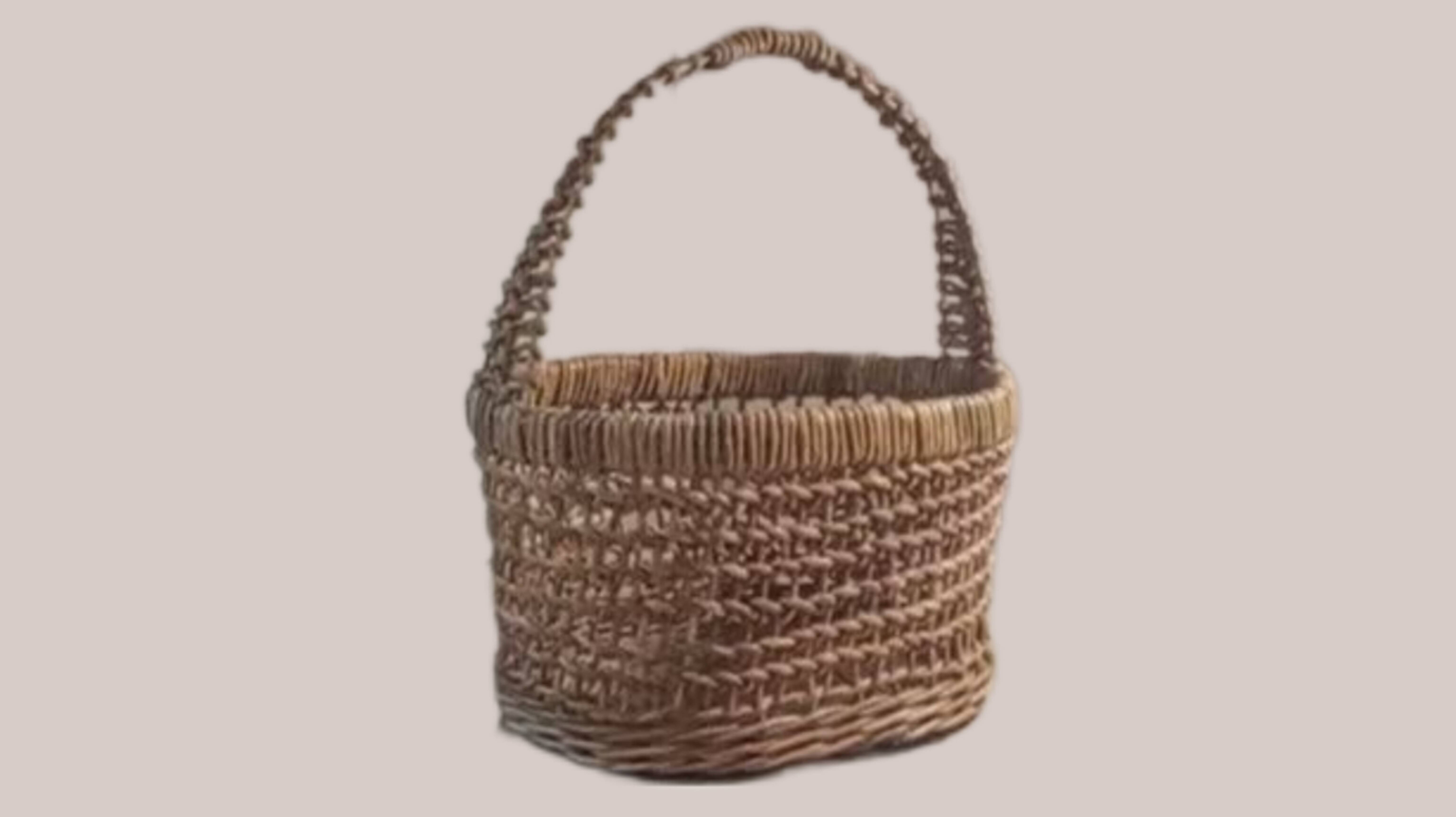 МК. Овальная корзина узором Буркина-Фасо из бумажной лозы. #159