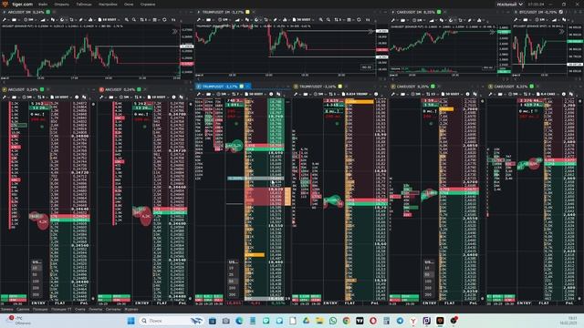 Сделка на монете TRUMP 16.02.2025 попытка пробоя локалки, вышел в бу