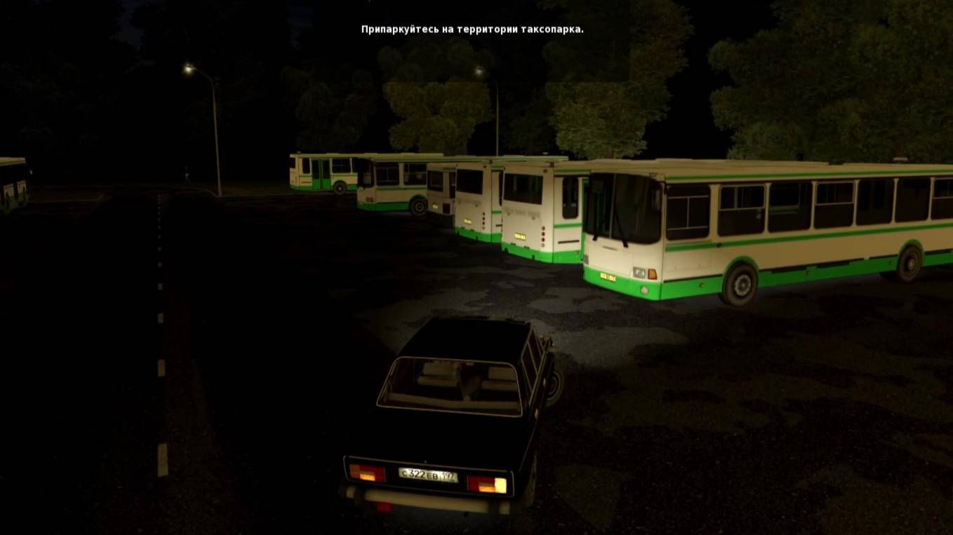 Ставим машину на парковку в таксопарк: City Car Driving - 9