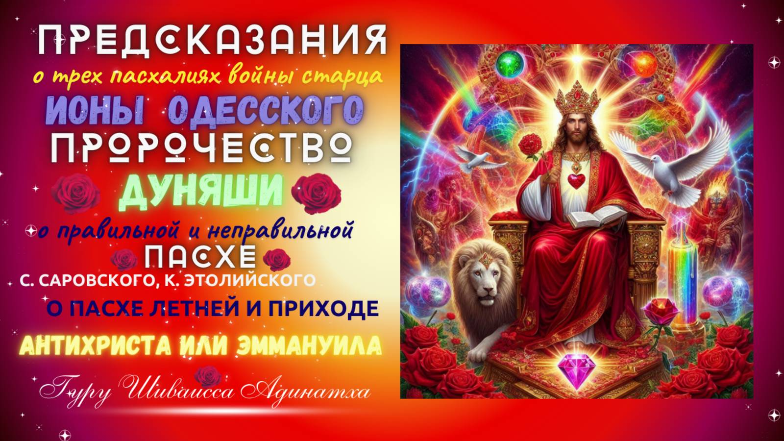 Предсказания  о трех пасхалиях войны старца Ионы  одесского,  пророчество Дуняши