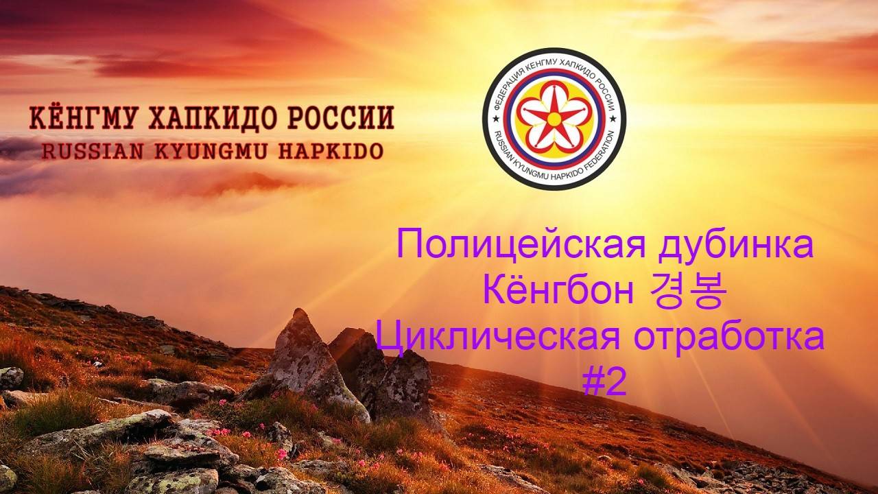 Кёнгму Хапкидо. Полицейская дубинка.  Циклическая отработка. #2
