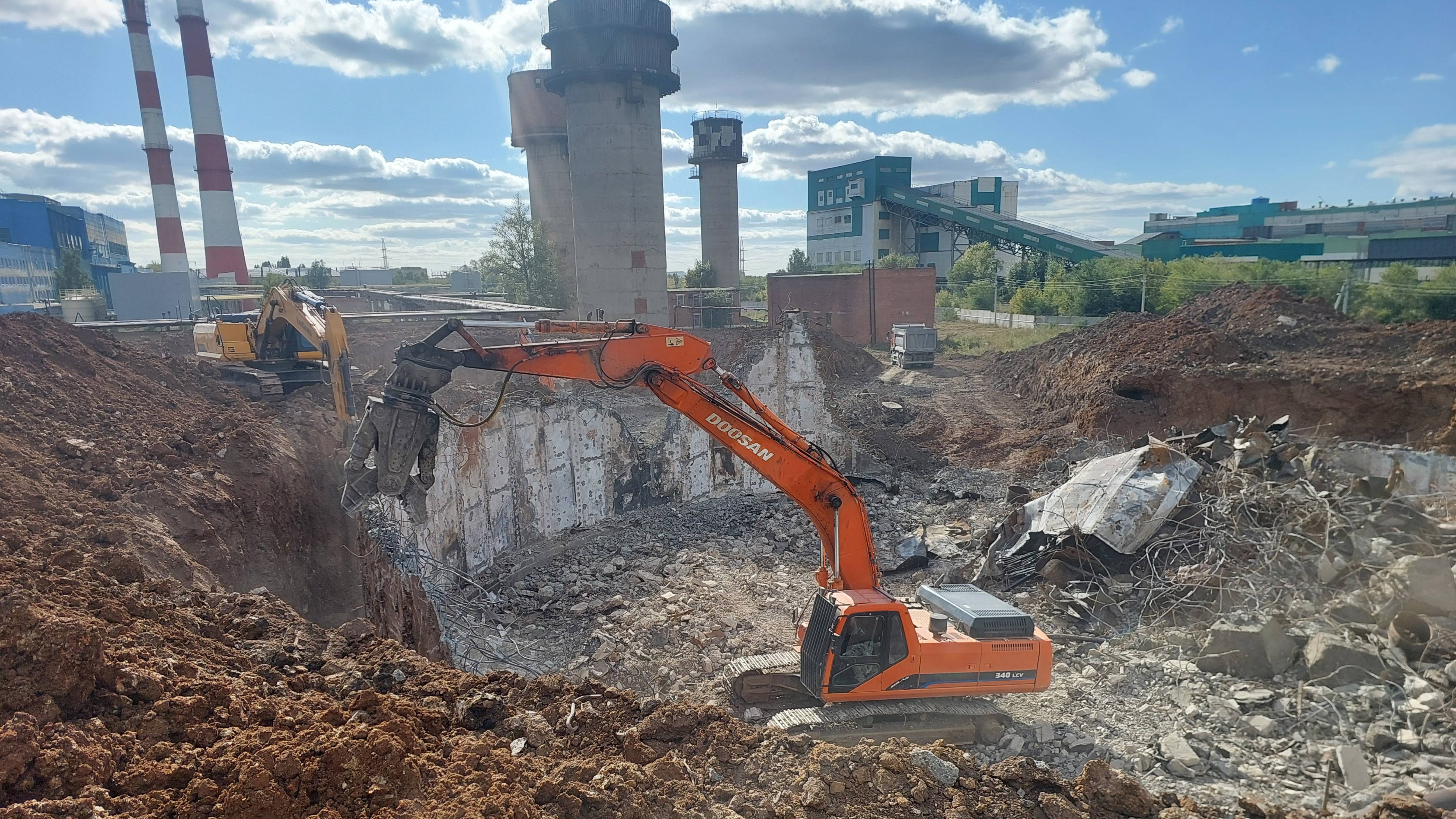 Демонтаж ж/б резервуаров