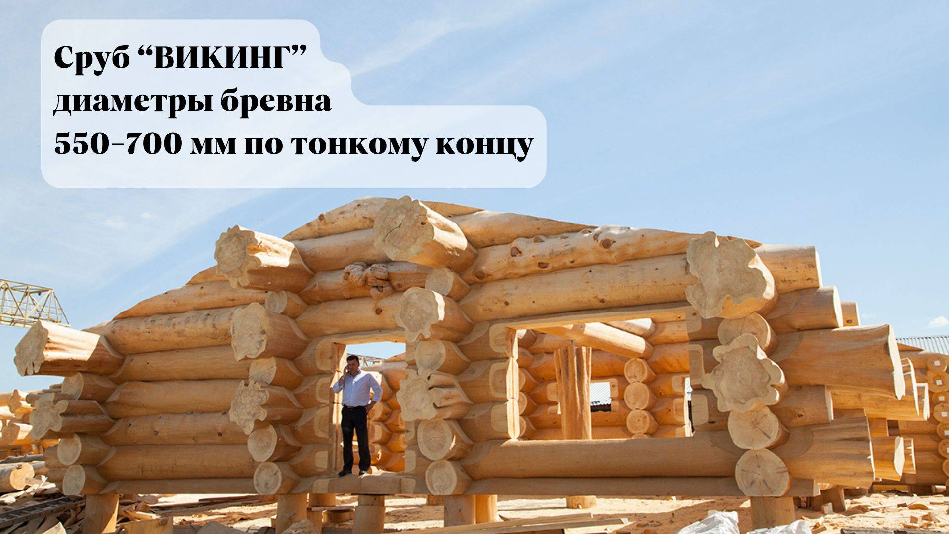 Сруб Викинг: диаметры бревна около 1 метра