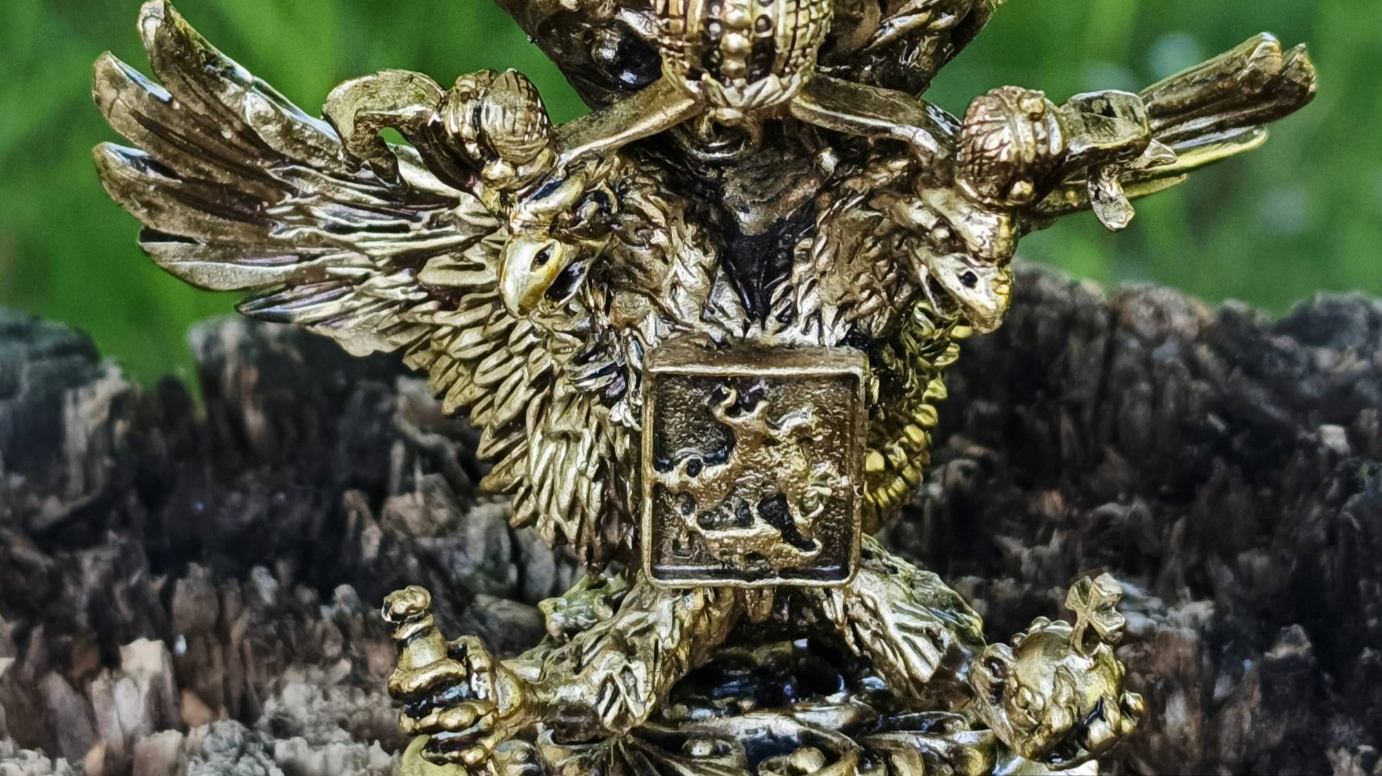 Рюмка «Двуглавый орел 3D» лафитник, хрусталь