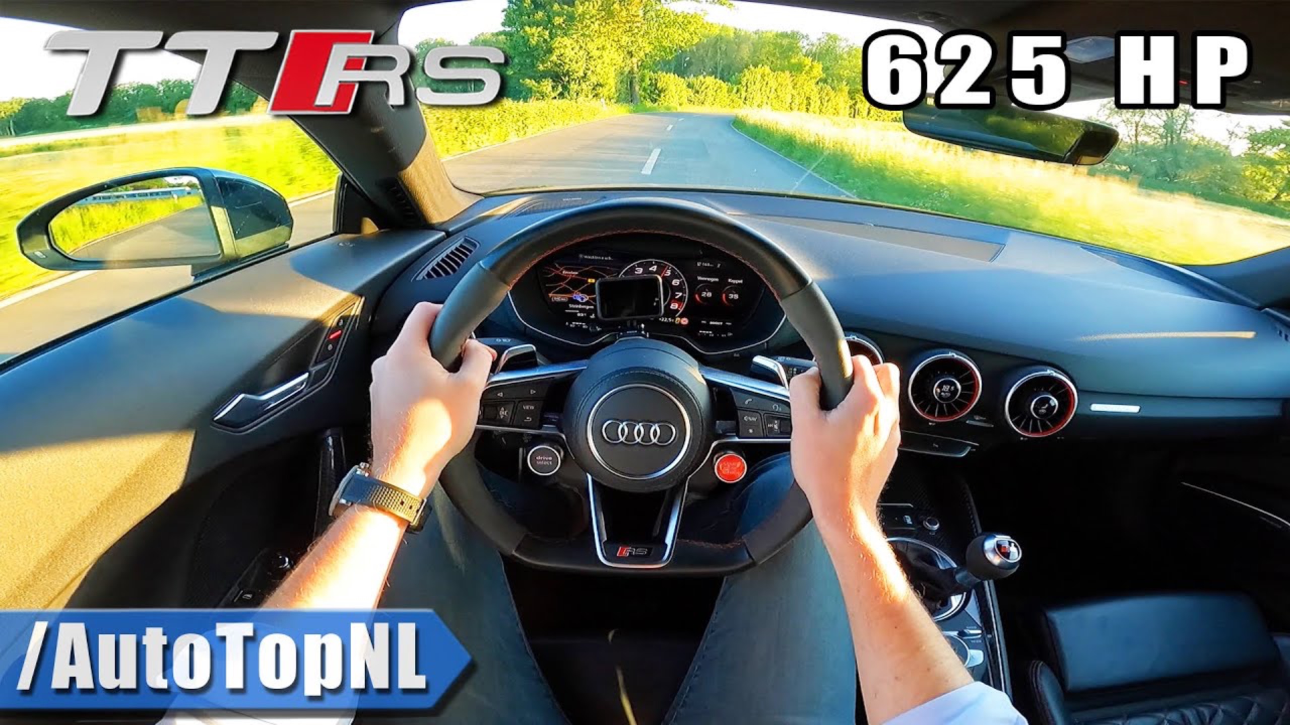 625ЛС AUDI TT RS ГРОМКАЯ ПОЕЗДКА по АВТОБАНУ AutoTopNL