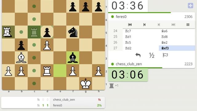 Красиво выиграл единственную партию у сильного соперника