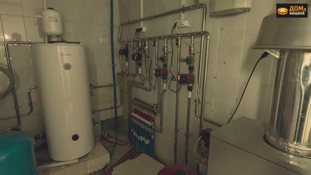 Дом 440 м² тепло и комфорт с Baxi Slim 55 кВт котельная