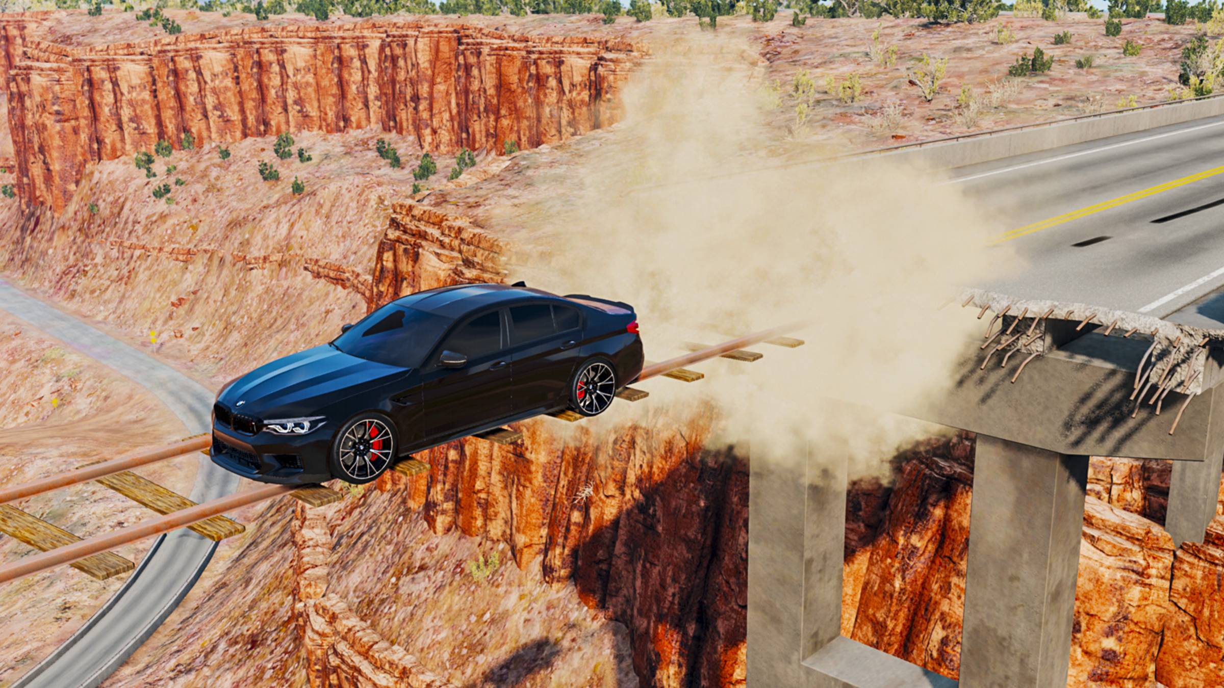 Какая машина проедет через сломанный мост?😨|BeamNG.Drive|Бемиджи драйв