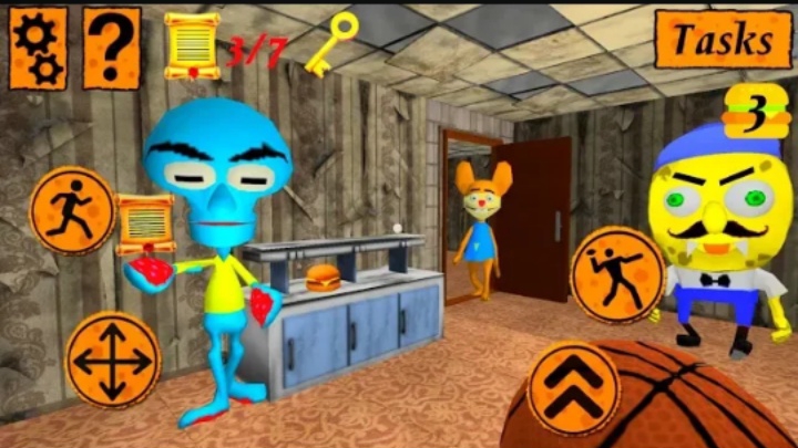 Sponge Neighbor's Hospital Gameplay Level 1 To Level 5 ПОДПИШИСЬ на мой канал