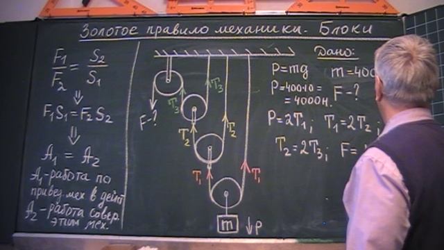 Сила в блочном механизме